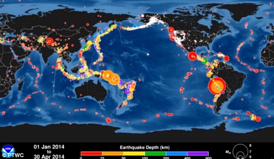 Aprilie 2014, luna cutremurelor: un timelapse prezintă activitatea ...