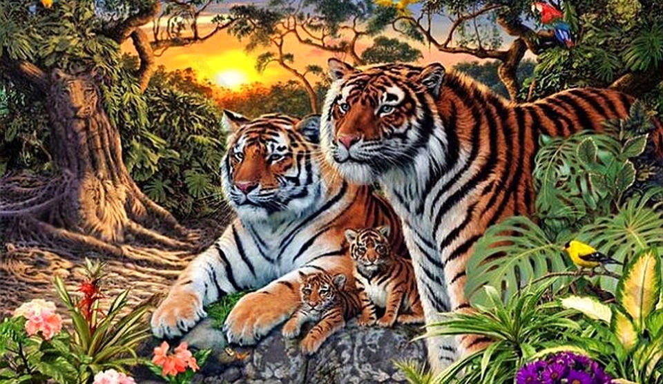 Atenţie la TIGRII din imagine! Poate cineva să-i numere pe toţi? FOTO