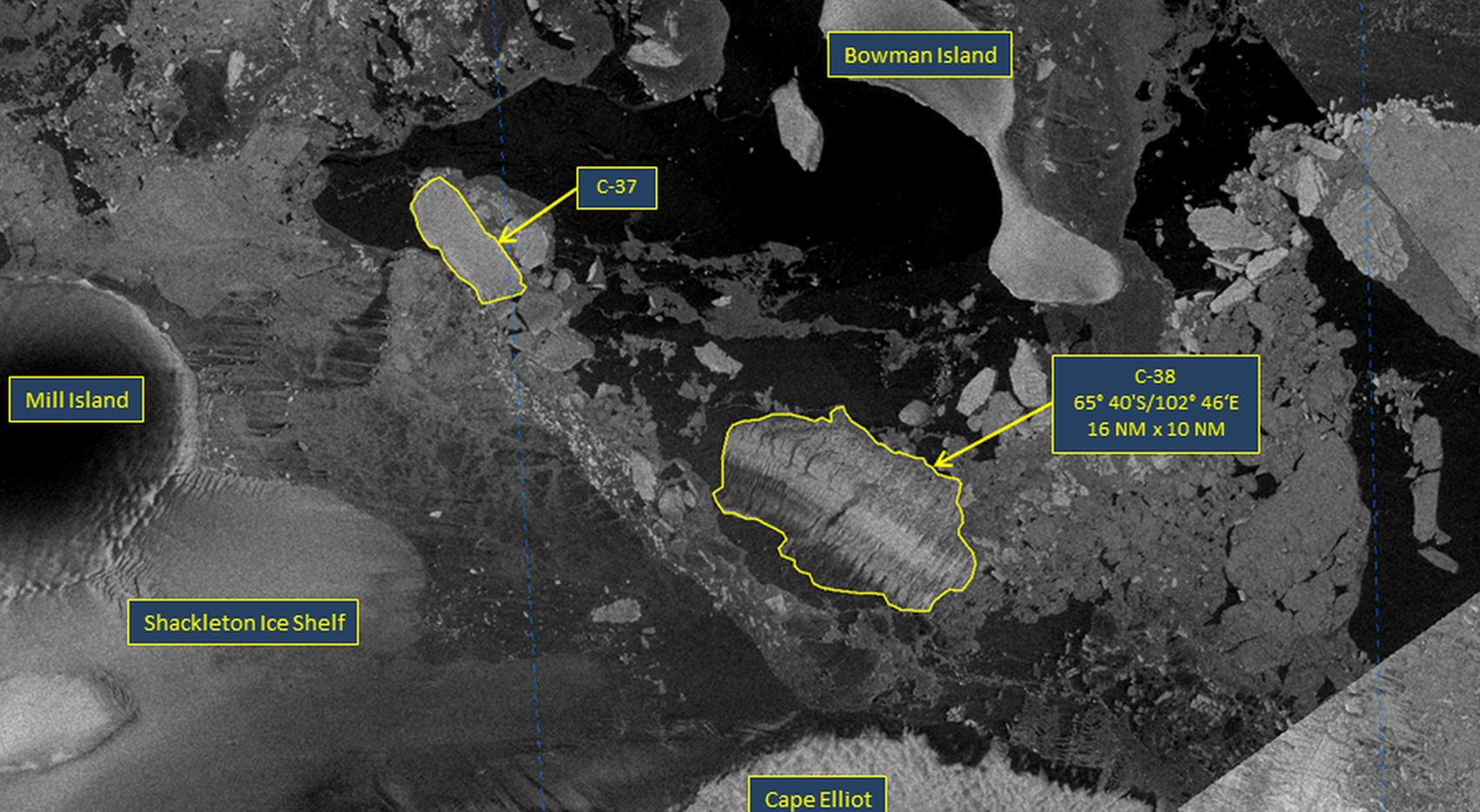 Imaginile prin satelit arată că întreaga banchiză Conger din Antarctica ...