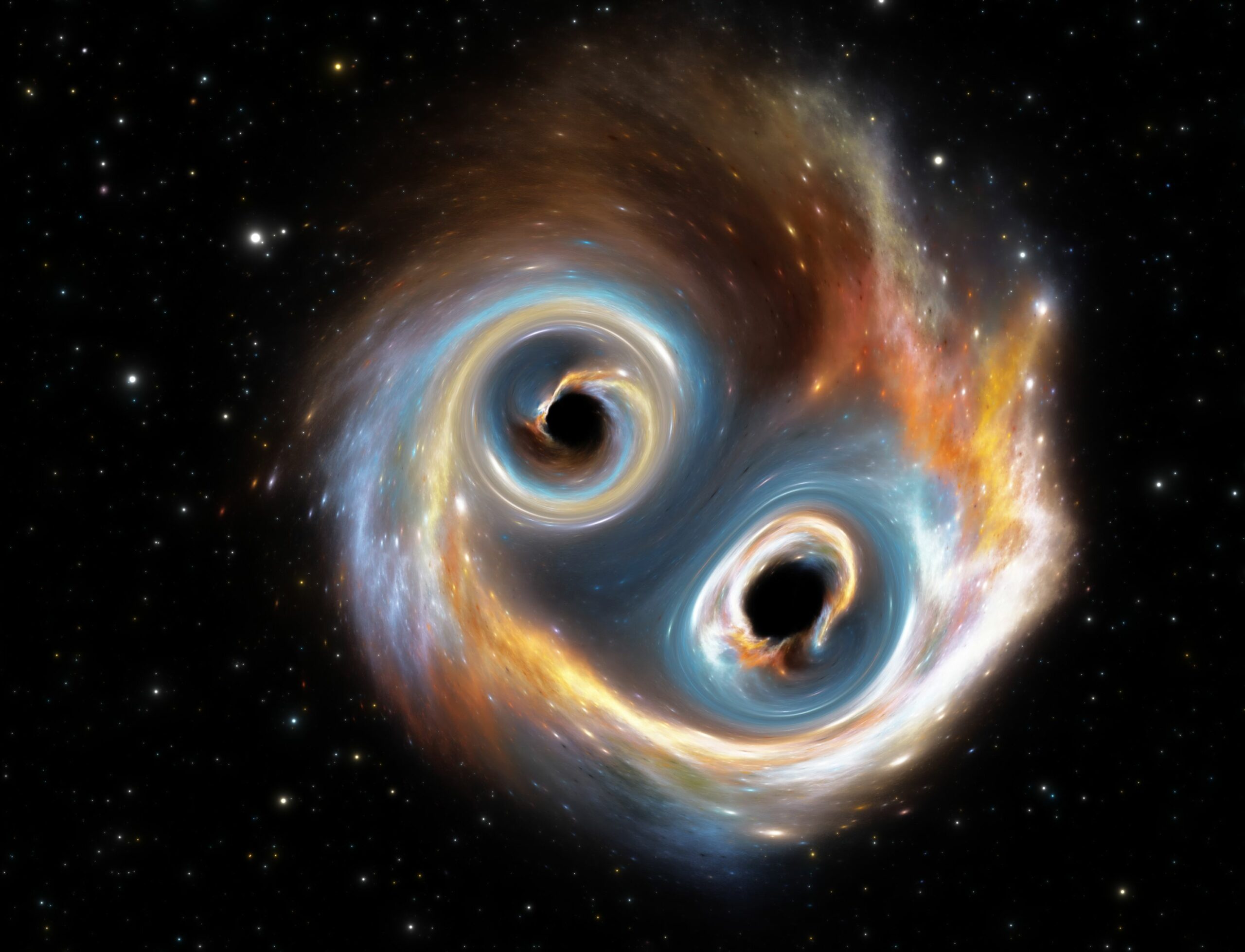 Două găuri negre s-au unit întâmplător și au creat ceva nemaivăzut până ...