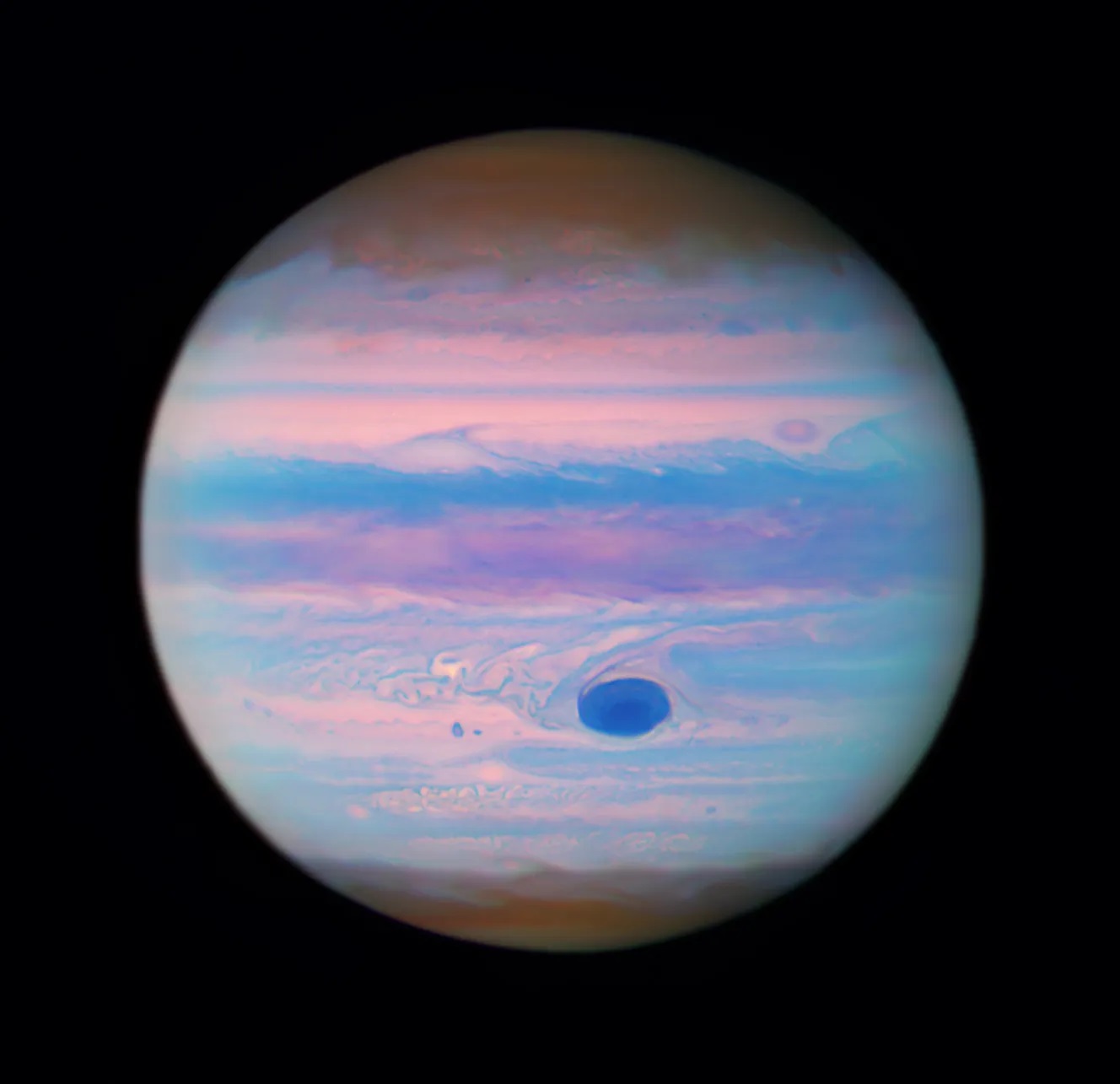 Fotografie hipnotizantă cu planeta Jupiter, surprinsă de Telescopul Hubble
